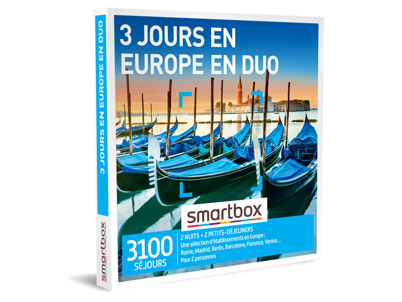 Coffret cadeau 3 jours en Europe en duo – Smartbox